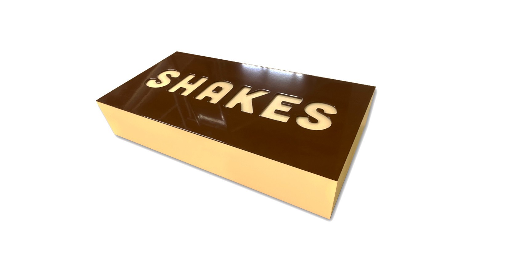 Rótulo luminoso calado con perfil de metacrilato. Elegante y moderno.