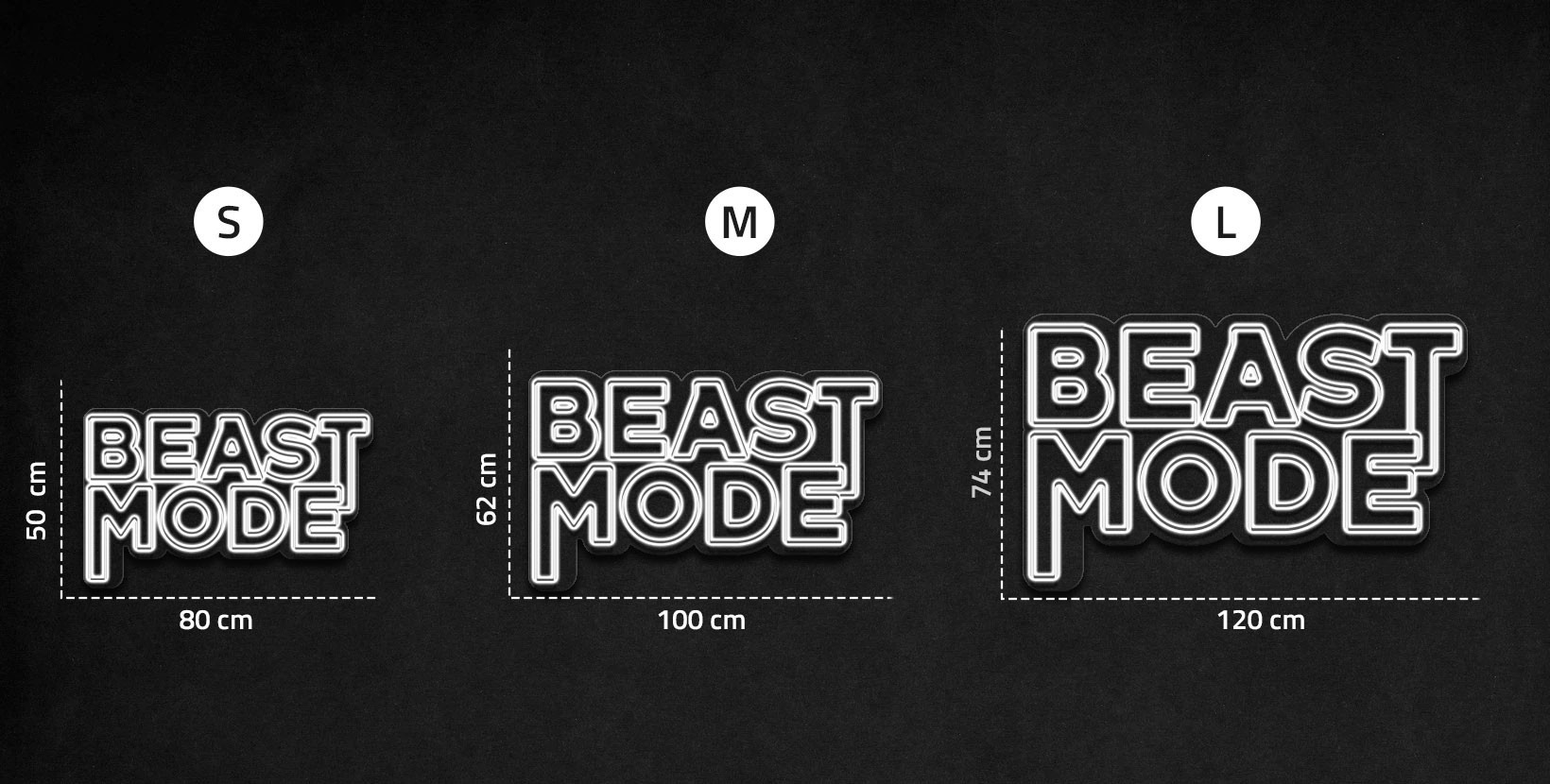 Neón beast mode | Neones para gimnasios
