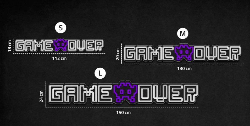 Neón led Game Over - Rotula Tu mismo