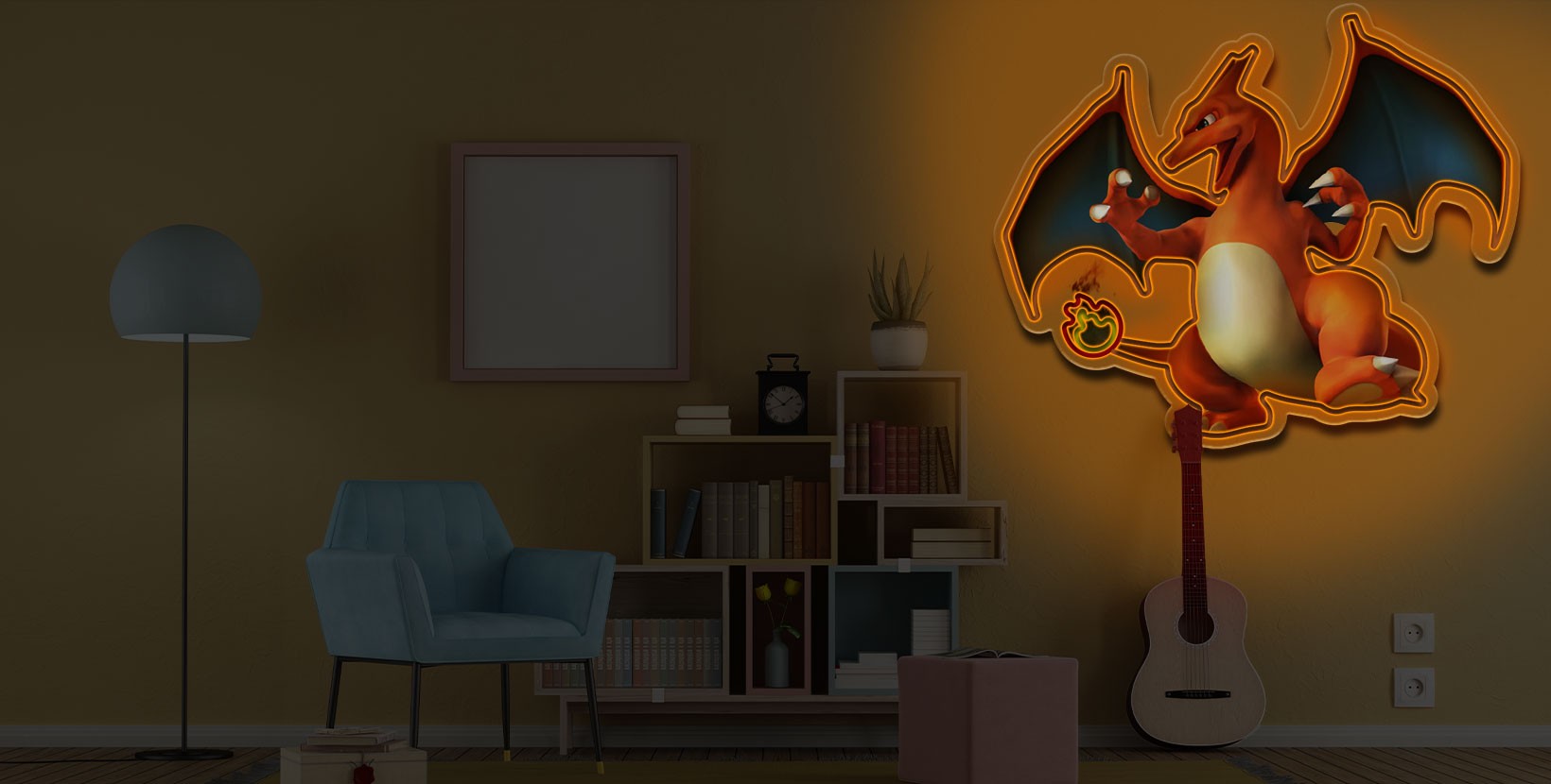 Neón Charizard - Rotula Tu mismo