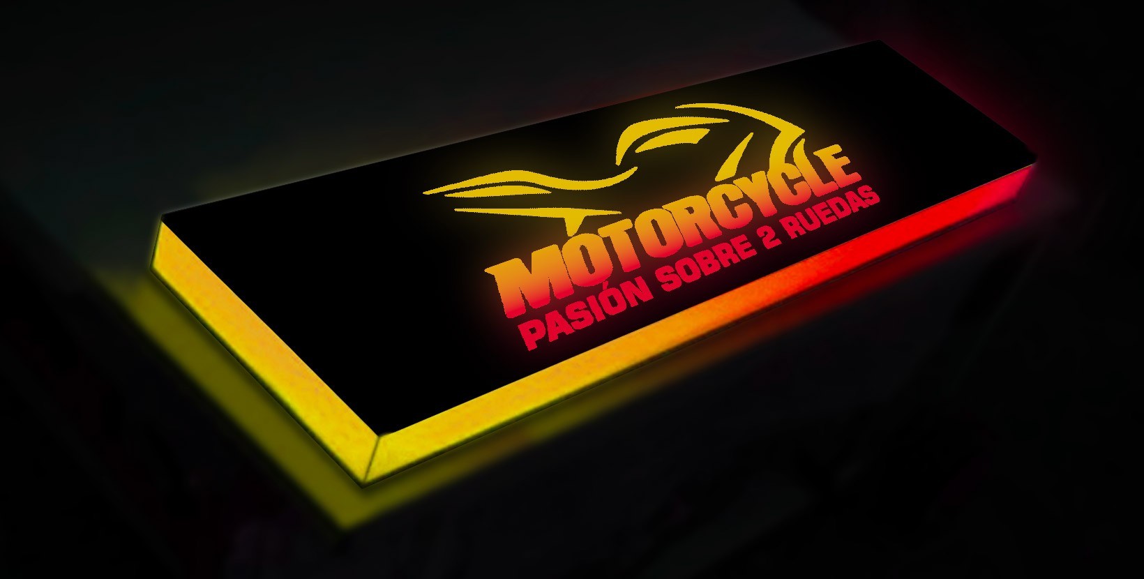 Rótulo luminoso calado con perfil de metacrilato. Elegante y moderno.