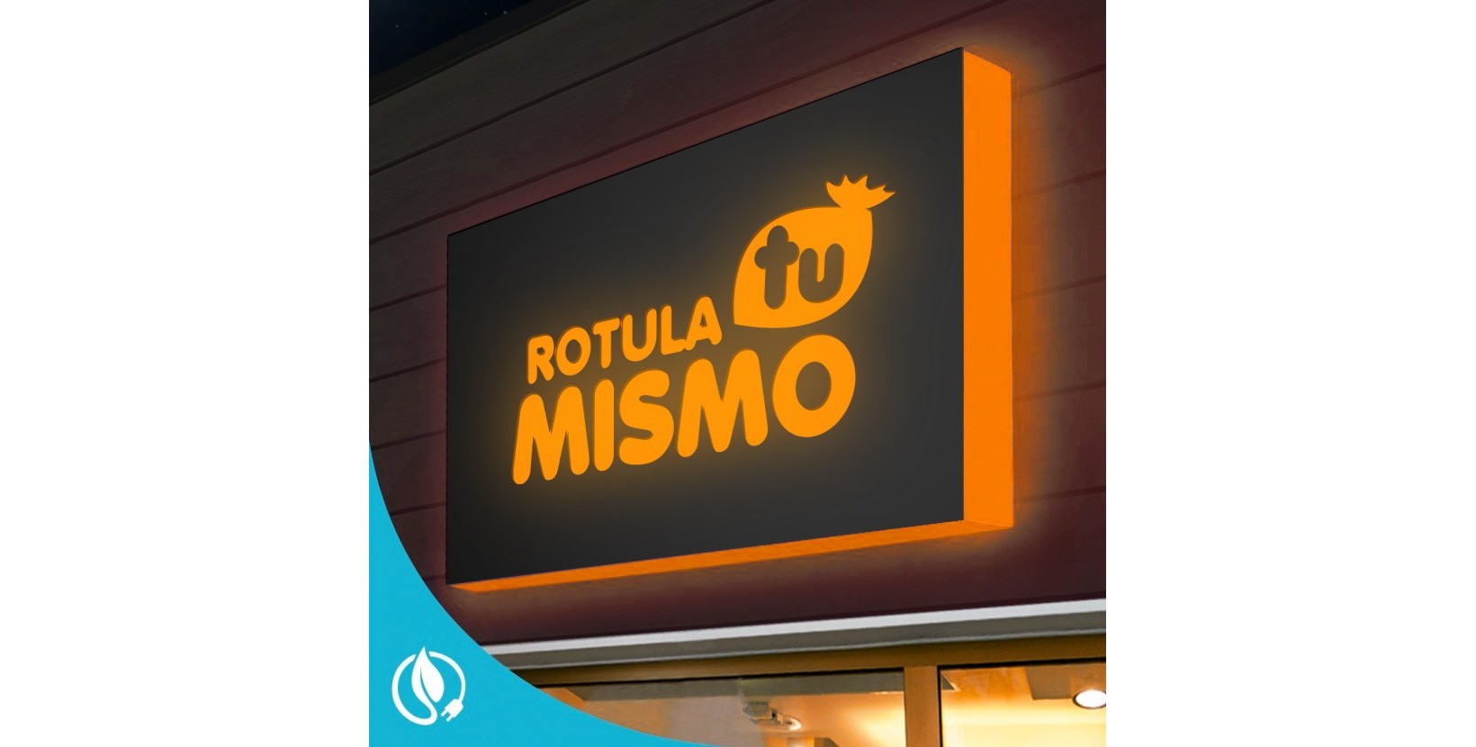 Rótulo luminoso calado con perfil de metacrilato. Elegante y moderno.