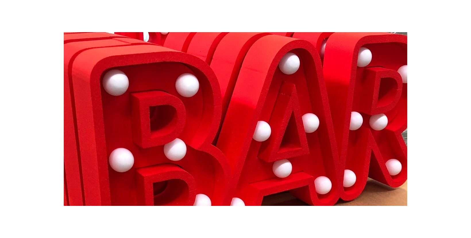 Letras con Luces promocionales