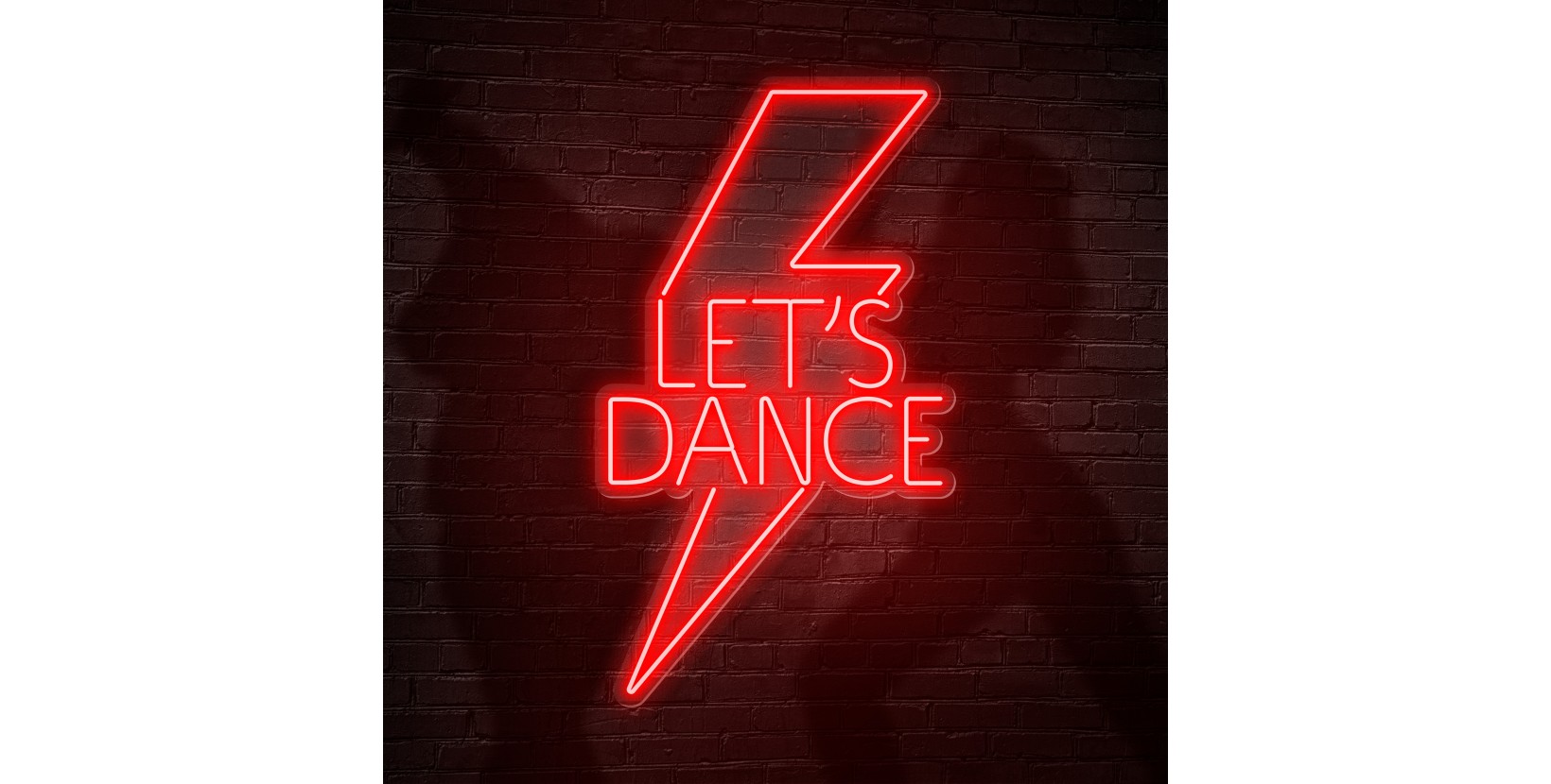 Neón let's dance | Neon rayo David Bowie | Neon decorativo baile