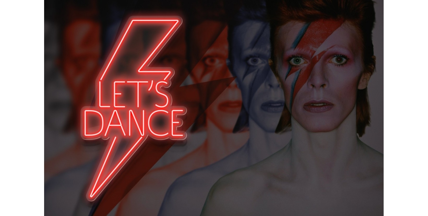 Neón let's dance | Neon rayo David Bowie | Neon decorativo baile
