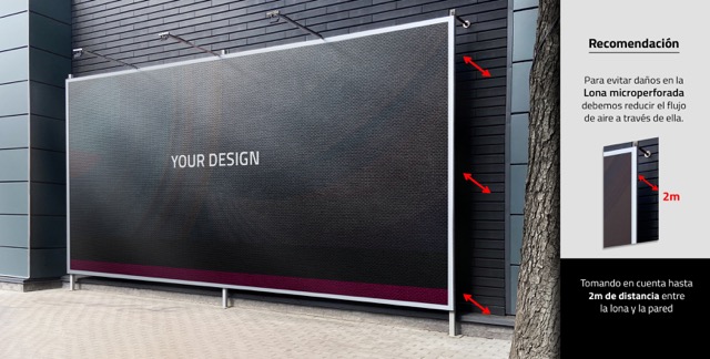 Lona Impresa microperforada