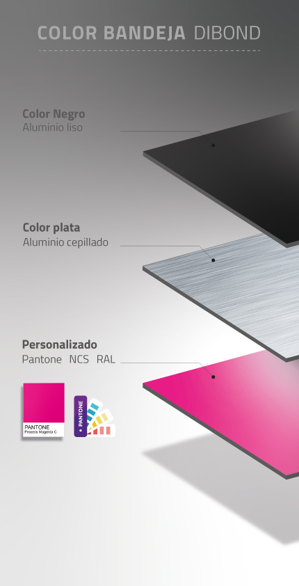 Banderola composite / dibond con luz